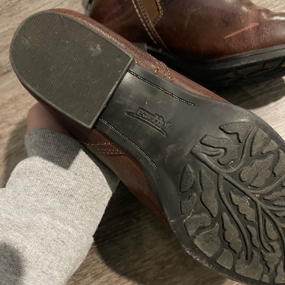 Earth “Merlin” Brown Distressed Booties - Gem